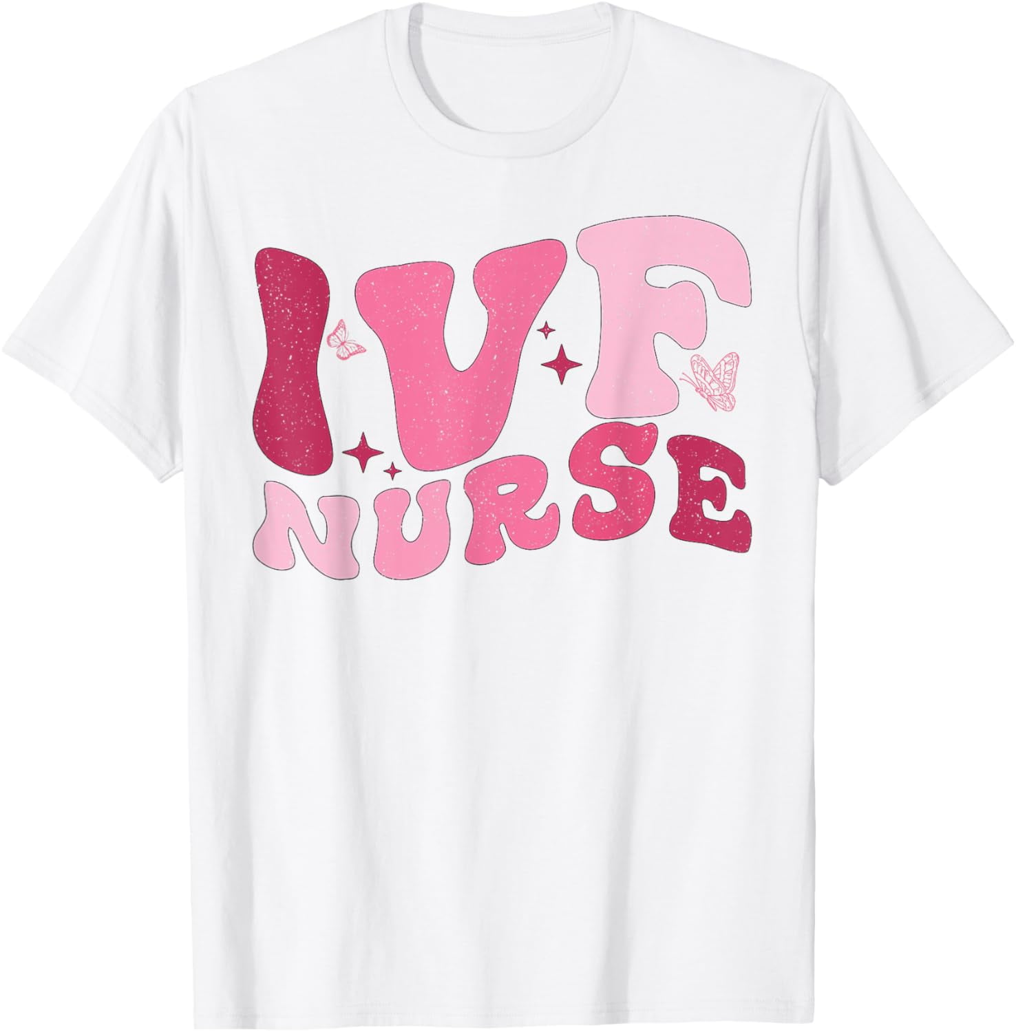 Retro Pink IVF Nurse Fertility Nurse Fertility Rn OBGYN T-Shirt ...