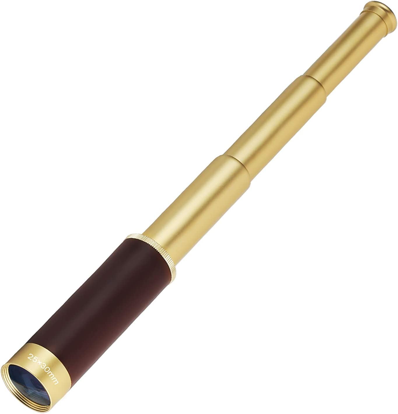 Retro Pirate Telescope Brass Monocular Spyglass 25x30 Zoomable ...