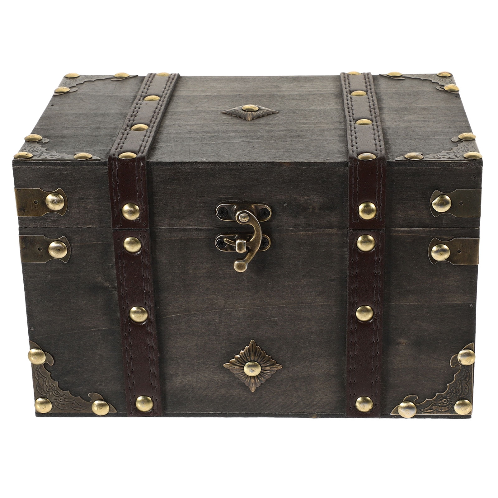 Retro Pirate Treasure Chest Boxes for Keepsakes Lid Favor Man - Walmart.com