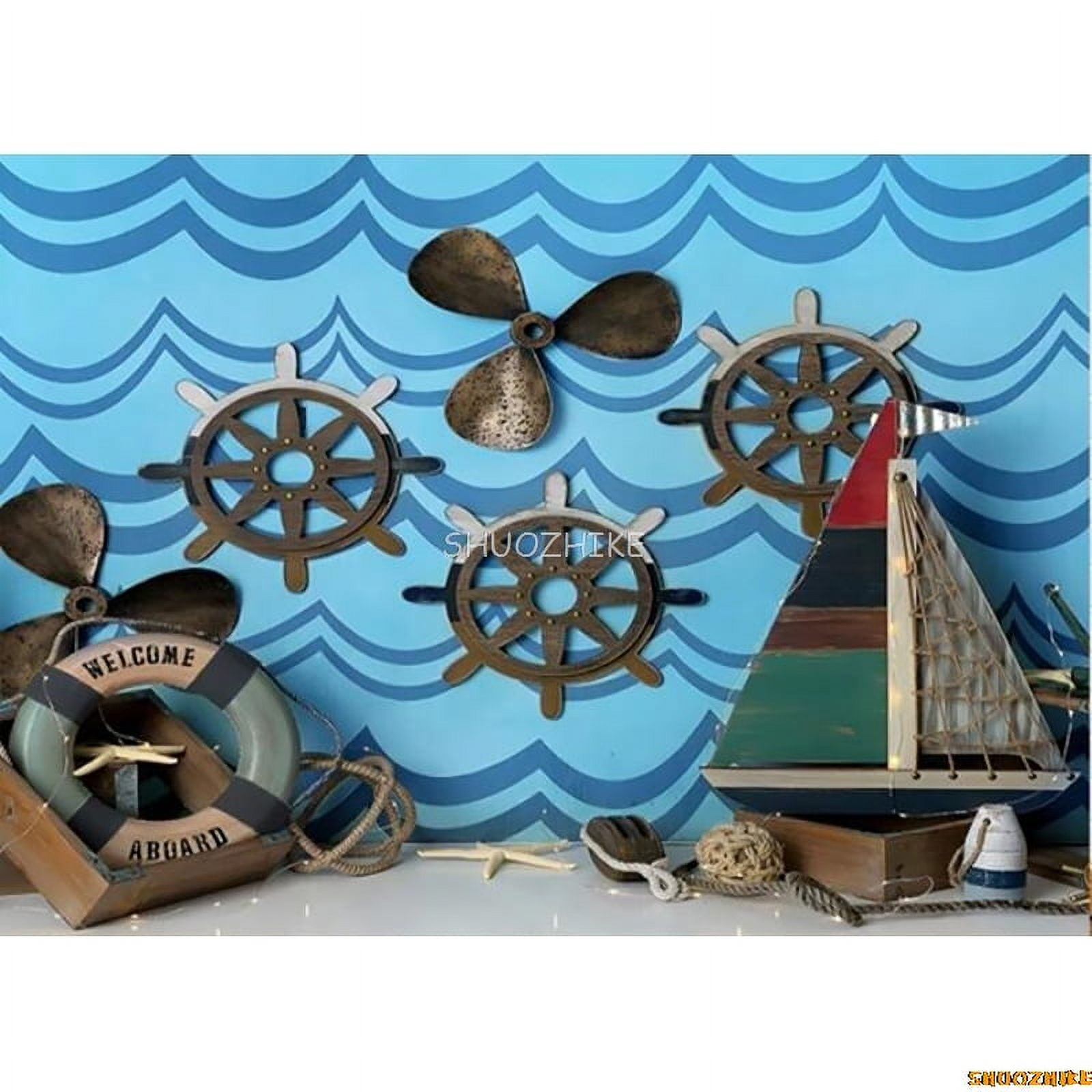 Retro Pirate Treasure Map Backdrop for Photography l Island Background ...