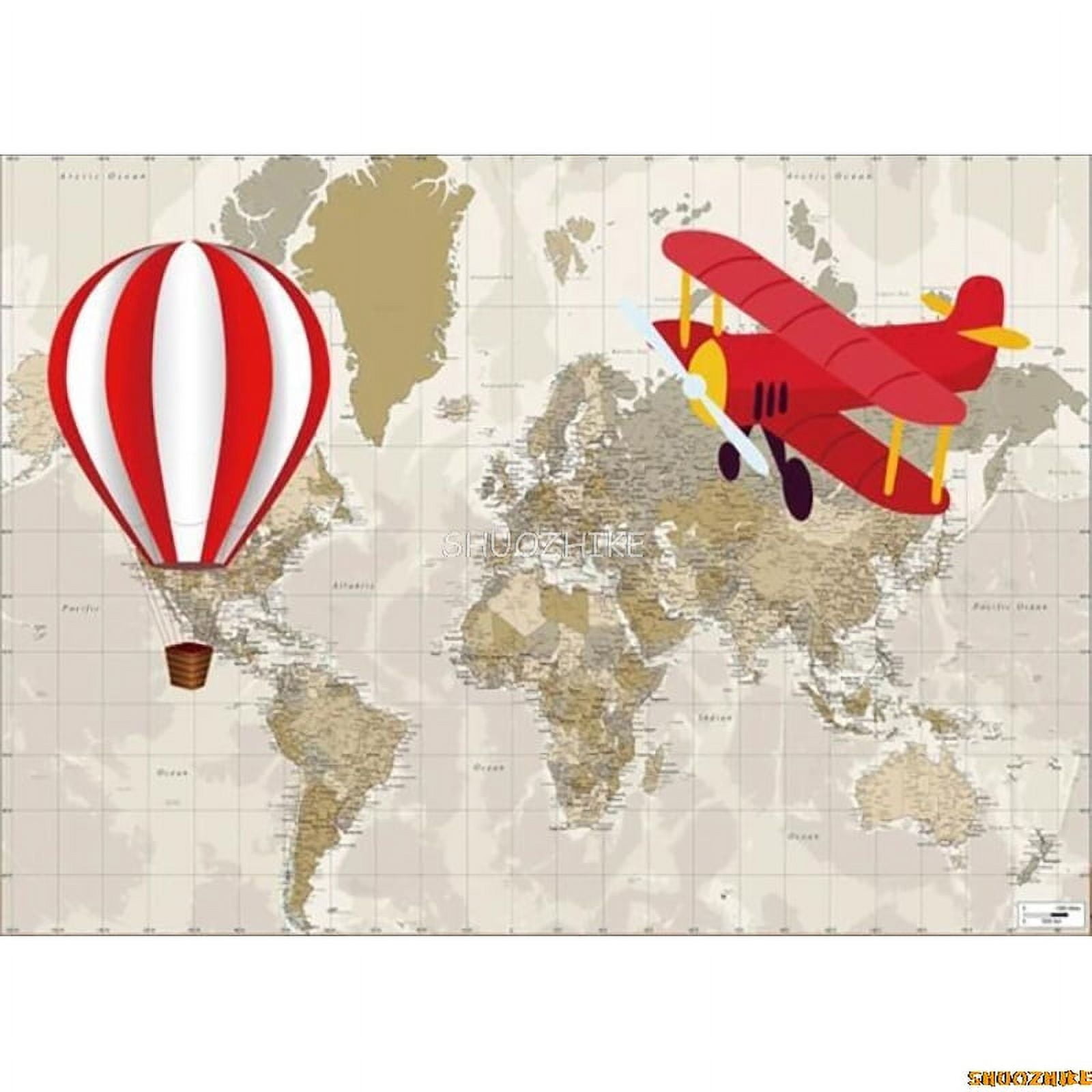 Retro Pirate Treasure Map Backdrop for Photography l Island Background ...