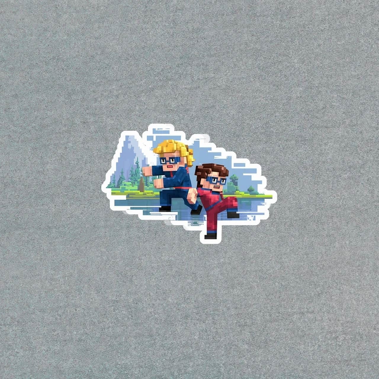 Retro Pixel Art Fighting Game Characters Vinyl Stickerphone Decal Water ...