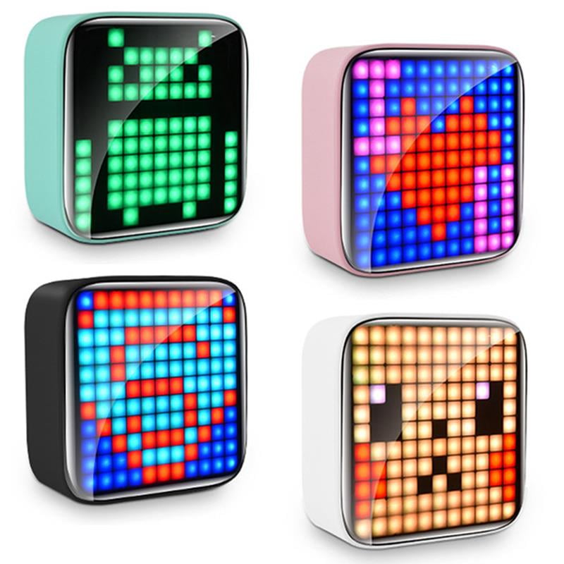Retro Pixel Art Portable Bluetooth Speaker LED Display Board for Cute ...