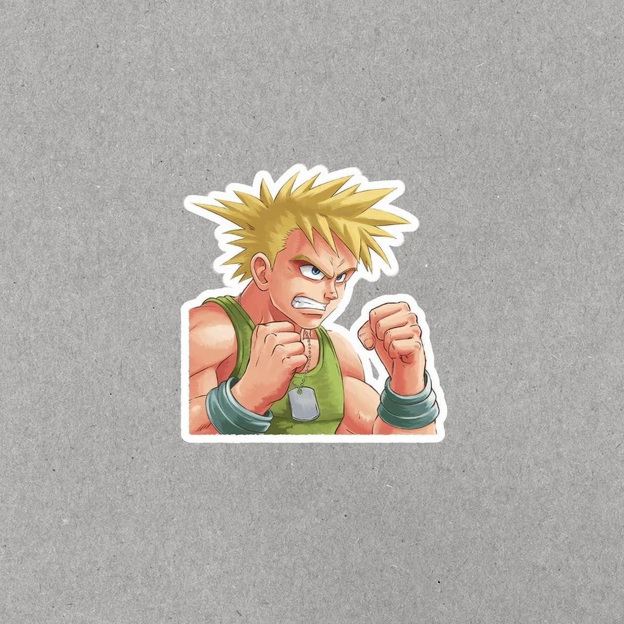 Retro Pixel Art Street Fighter Guile Video Game Stickerphone Decal ...