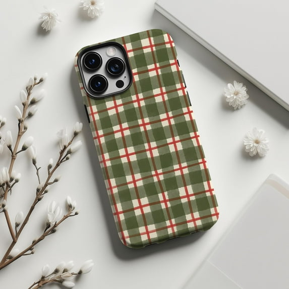 Retro Plaid Pattern Phone Case Classic Check Style Gift 17 through 11 ...