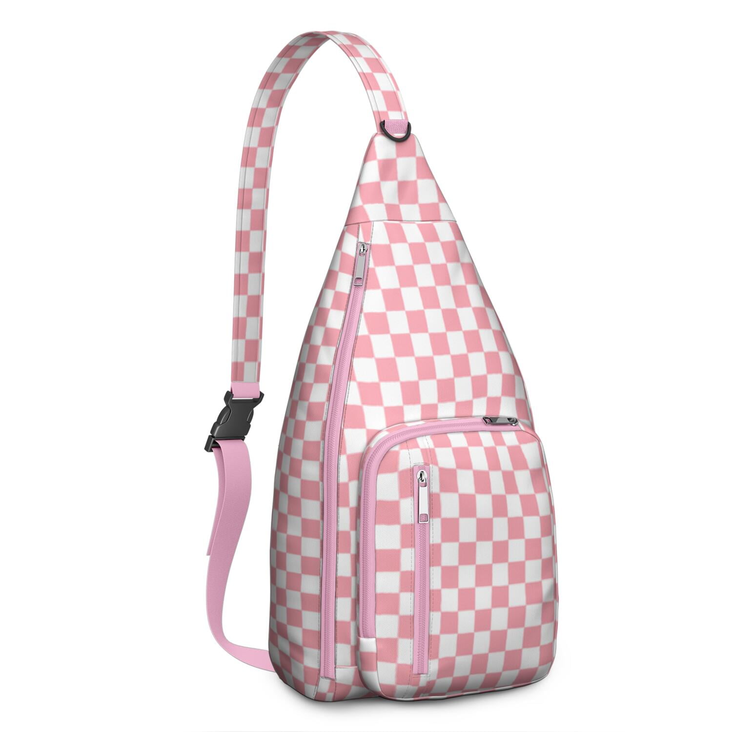 Retro Plaid Sling Backpack for Hiking & Travel – Vintage Checkered ...