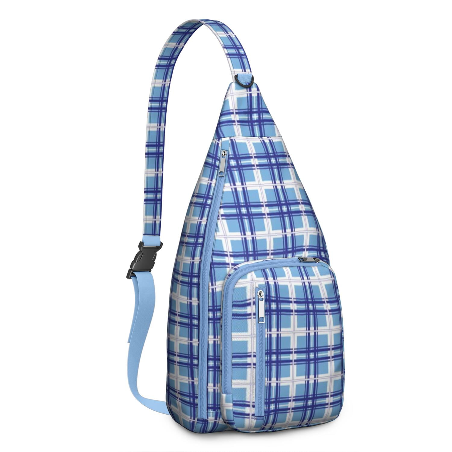 Retro Plaid Sling Backpack for Hiking & Travel – Vintage Checkered ...
