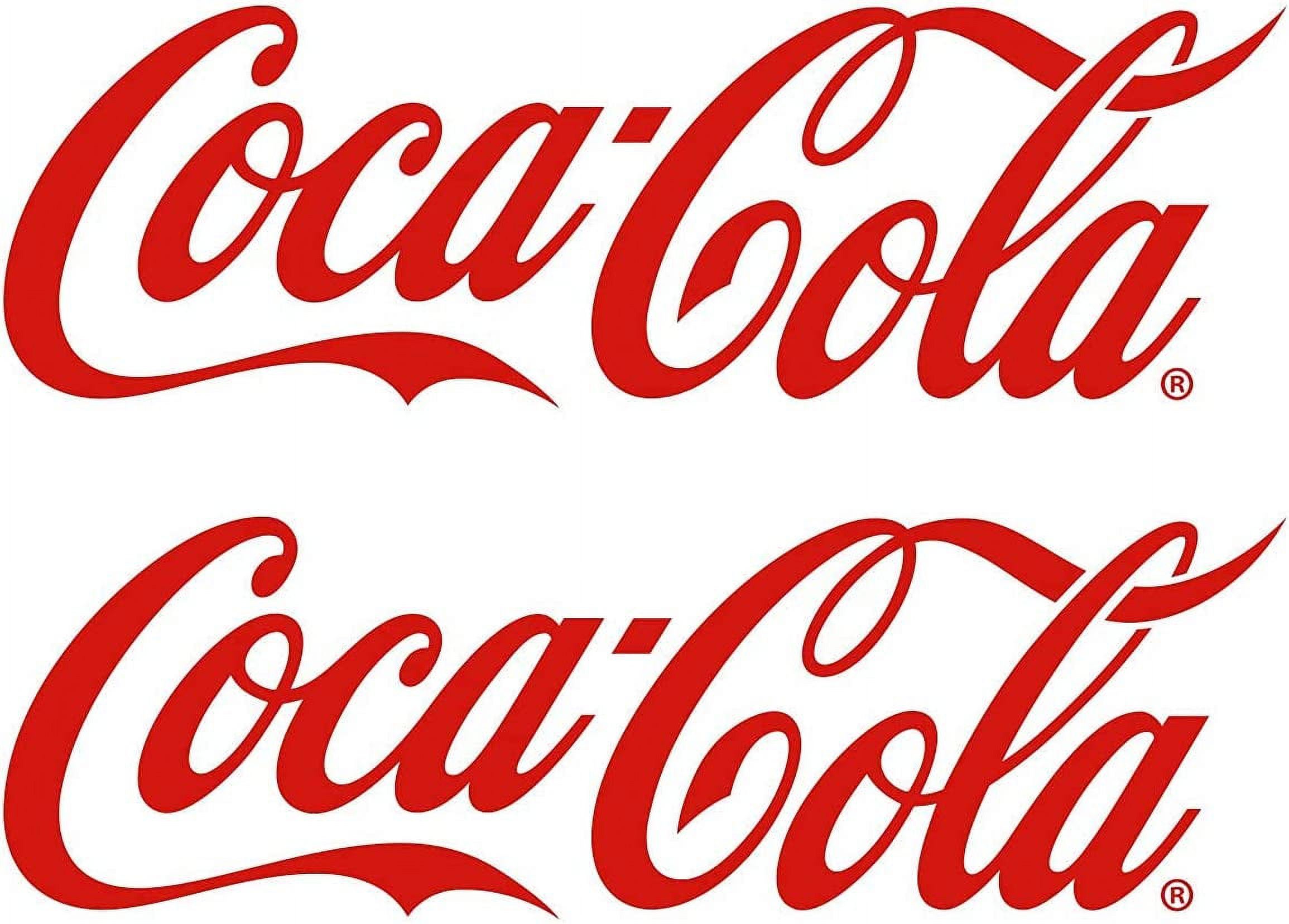 Retro Planet - Coca Cola Script Cut Out Vinyl Sticker Set of 2, Classic ...