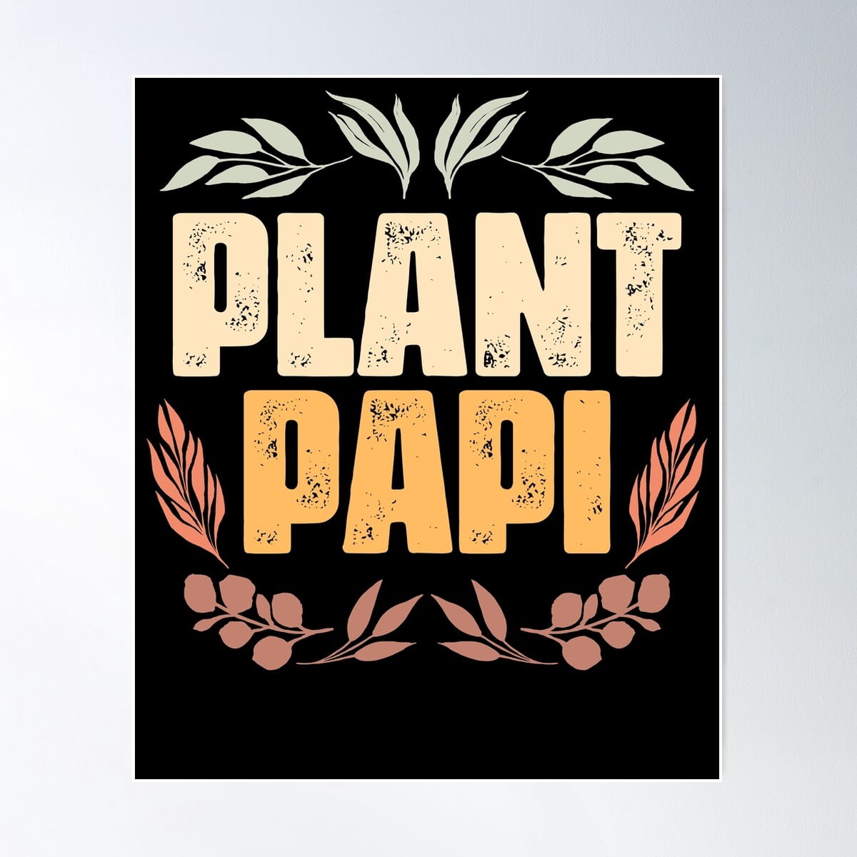 Retro Plant Papi Head Gardener A Gardening Dad Plant Breeder Poster ...