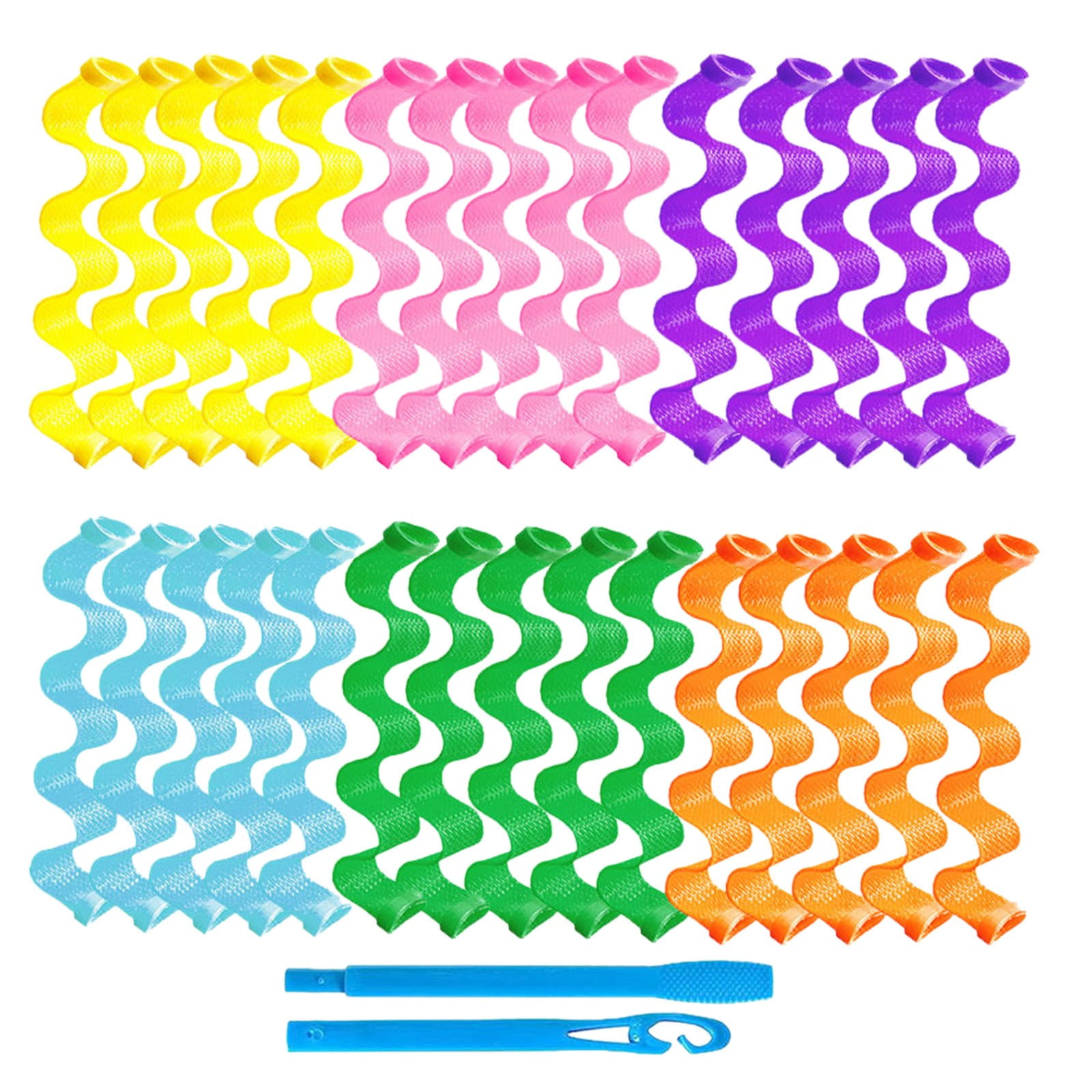 Retro Plastic Water Ripple Curling Tool for Natural Curls without Heat ...