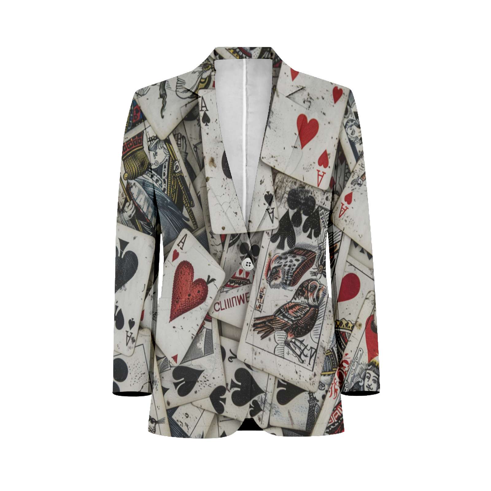 Retro Playing Cards Men's Suit Blazer Casual Party Wear Slim Fit Suit ...