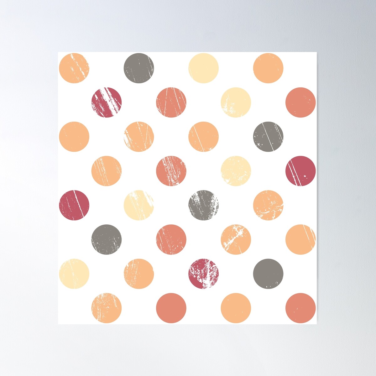 Retro Point Pattern Poster Wall Art, Modern Wall Decor For Living Room ...