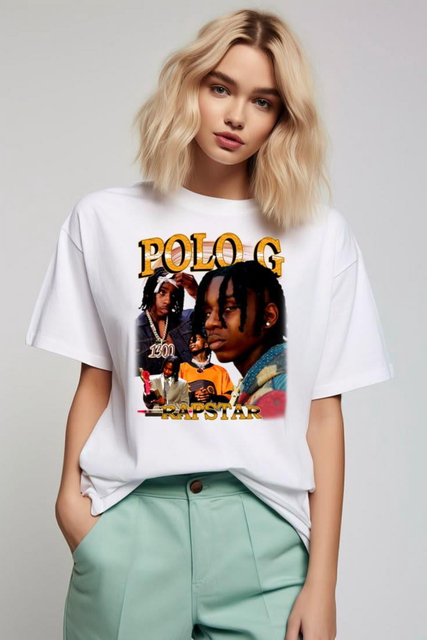 Retro Polo G Rapper Png, Vintage 90s Gift T-Shirt, for men & women, up ...