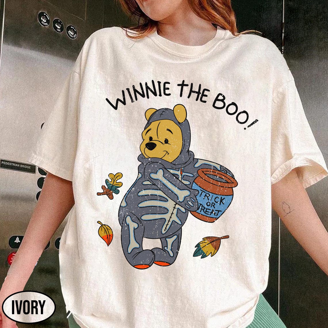 Retro Pooh Skeleton Halloween Comfort Color Shirt, Winnie The Pooh ...