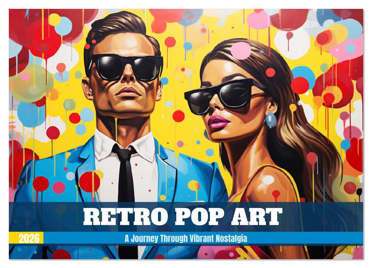 Retro Pop Art. A Journey Through Vibrant Nostalgia (Monthly Wall ...
