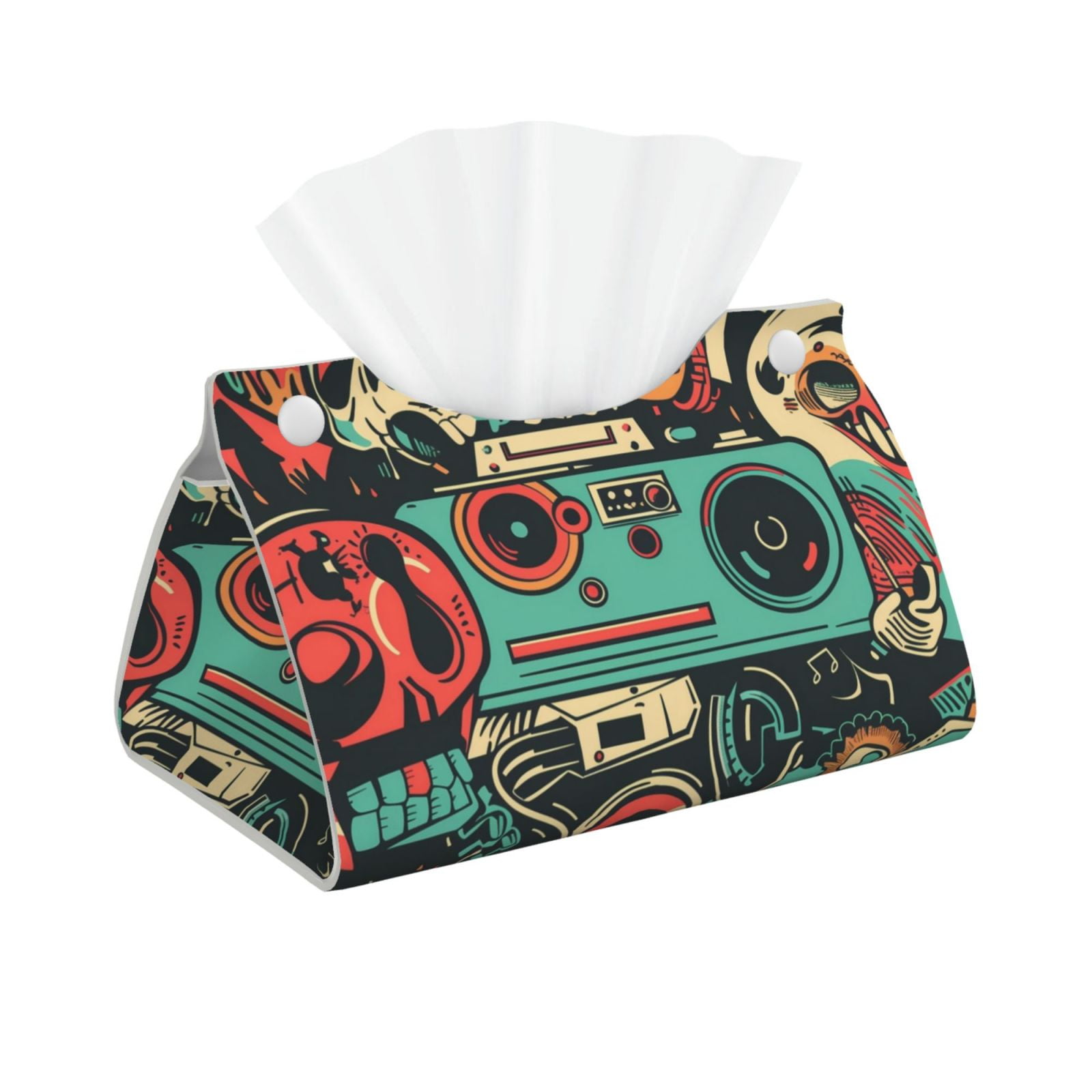 Retro Pop Art Collage Tissue Box Cover, Modern Long Tissue Box Holder ...