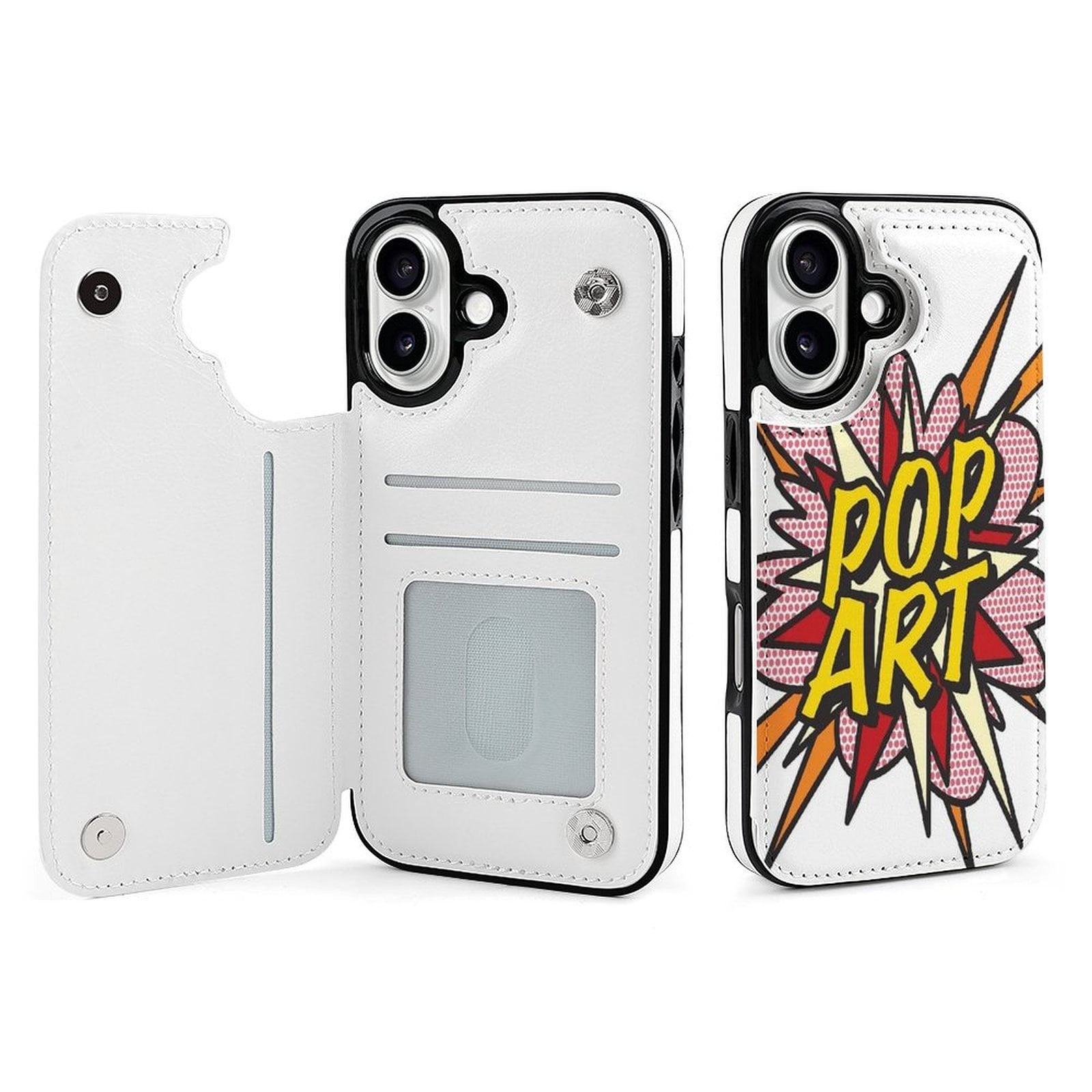 Retro Pop Art for A Modern And Stylish Leather Wallet Case for iPhone ...