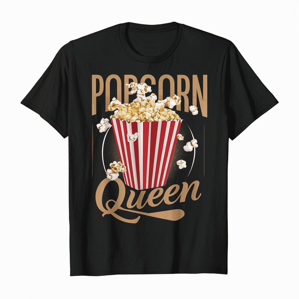 Retro Popcorn Princess Adorable Vintage Cinema T-Shirt - Walmart.com