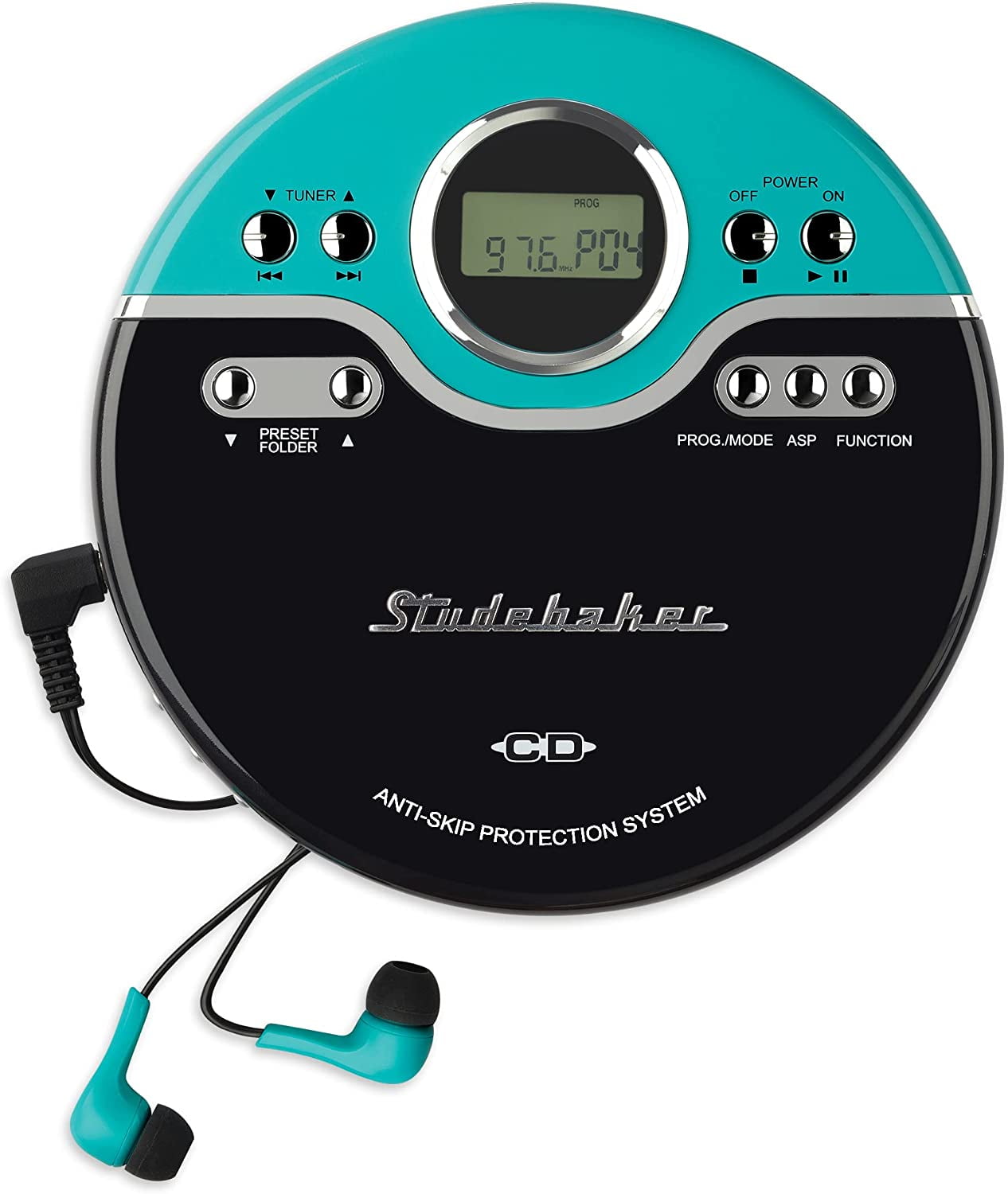 Retro Portable CD Player | CD-R/RW MP3 Playback | Programmable Personal ...