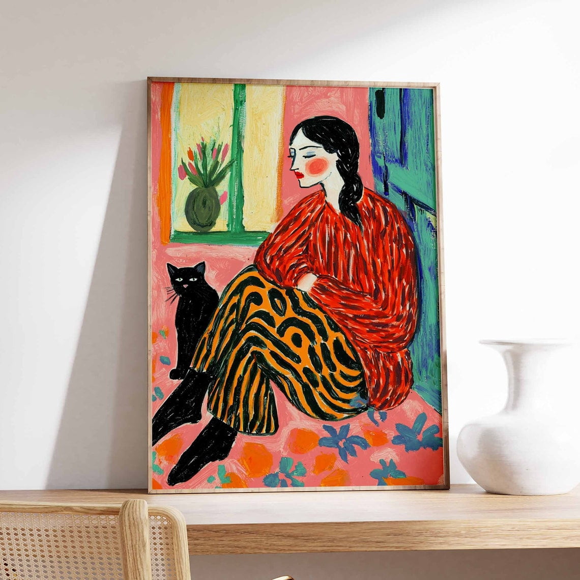 Retro Poster, Cat Print, 70'S Poster, Cat Gift, Vintage Poster ...