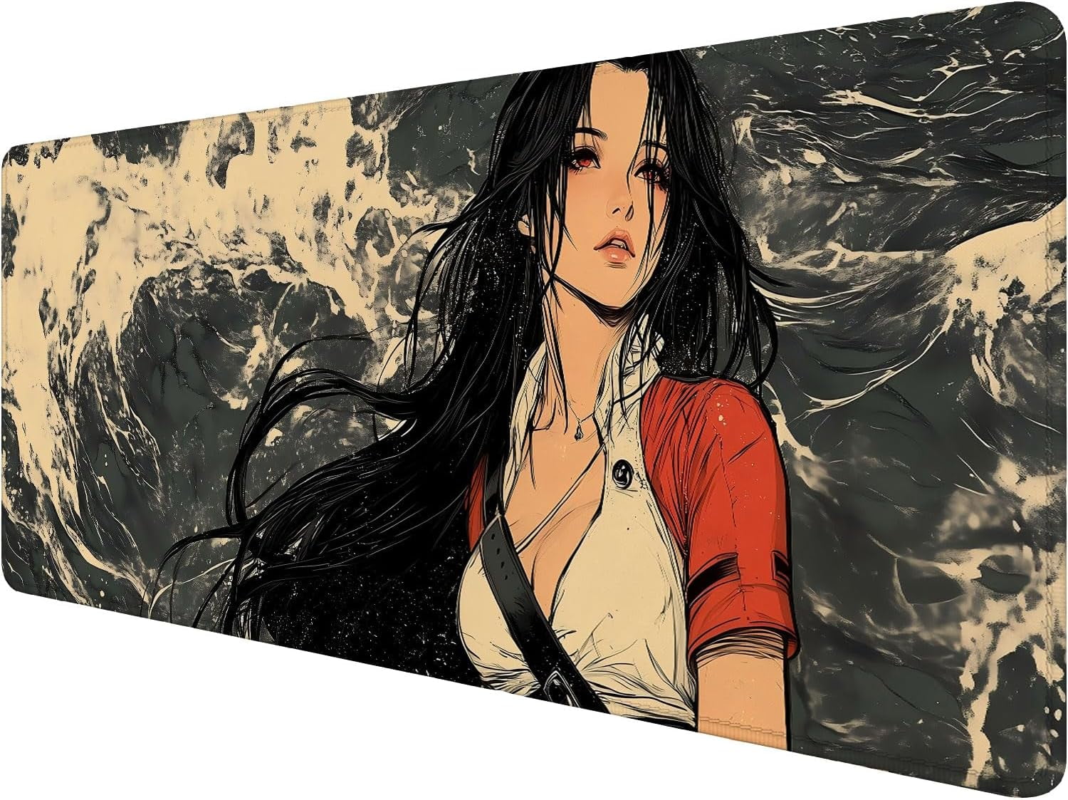 Retro Poster Gaming Mouse Pad Japanese 90s Art Style Dark Fantasy ...