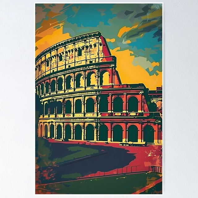 Retro Poster "The Colosseum" Poster, UNFRAMED-12x18 - Walmart.com