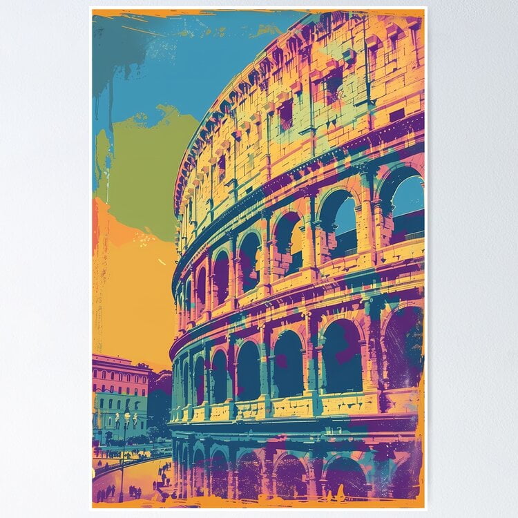 Retro Poster "The Colosseum" Poster, UNFRAMED-12x18 - Walmart.com