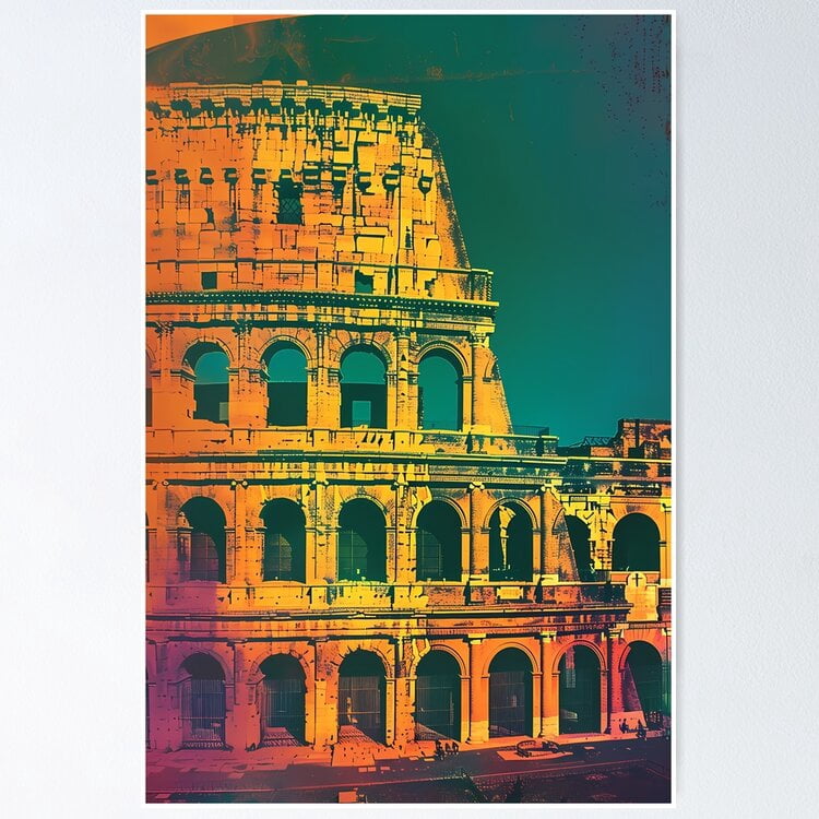 Retro Poster "The Colosseum" Poster, UNFRAMED-24x36 - Walmart.com