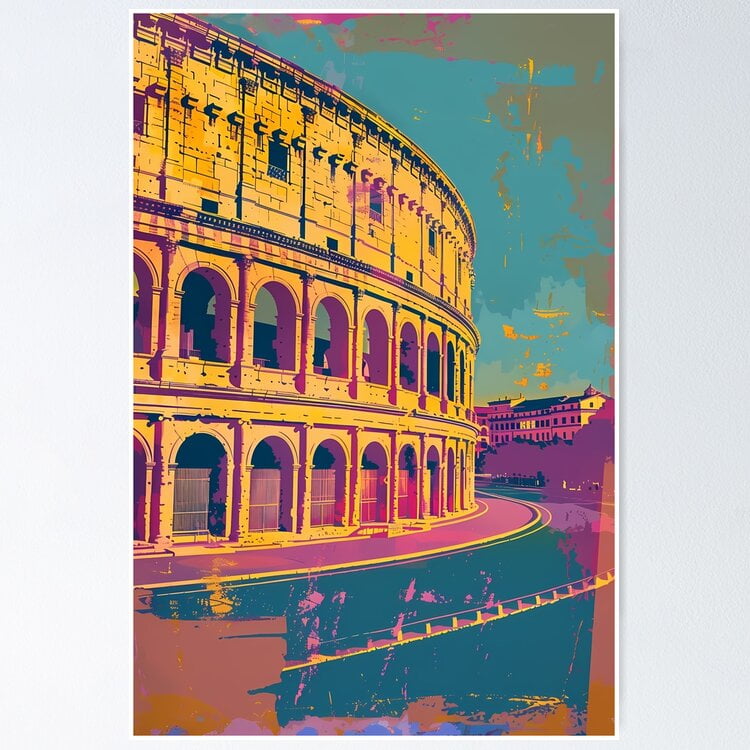 Retro Poster "The Colosseum" Poster, UNFRAMED-8x12 - Walmart.com