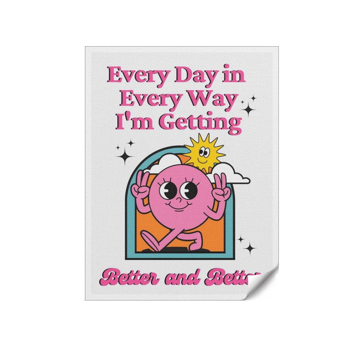 Retro Poster Wall Art Print, Cute Funny Motivational Inspirational ...