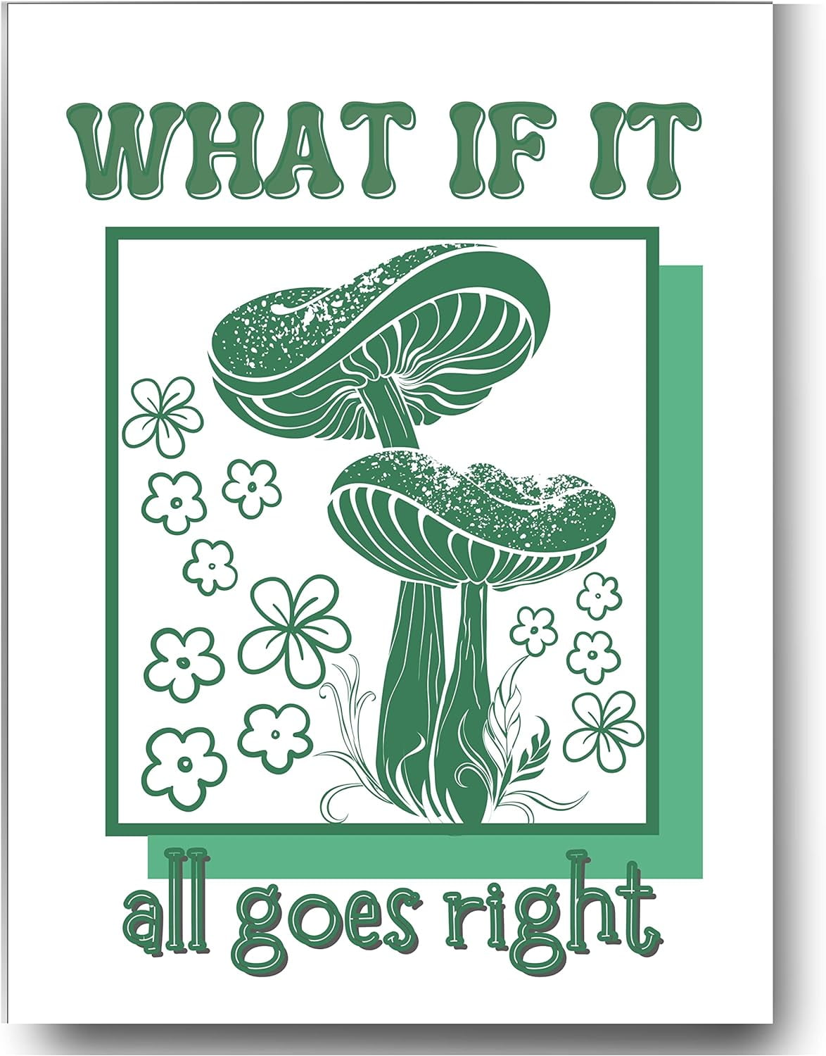 Retro Poster Wall Art Print, Positive Quote Funny Motivational ...