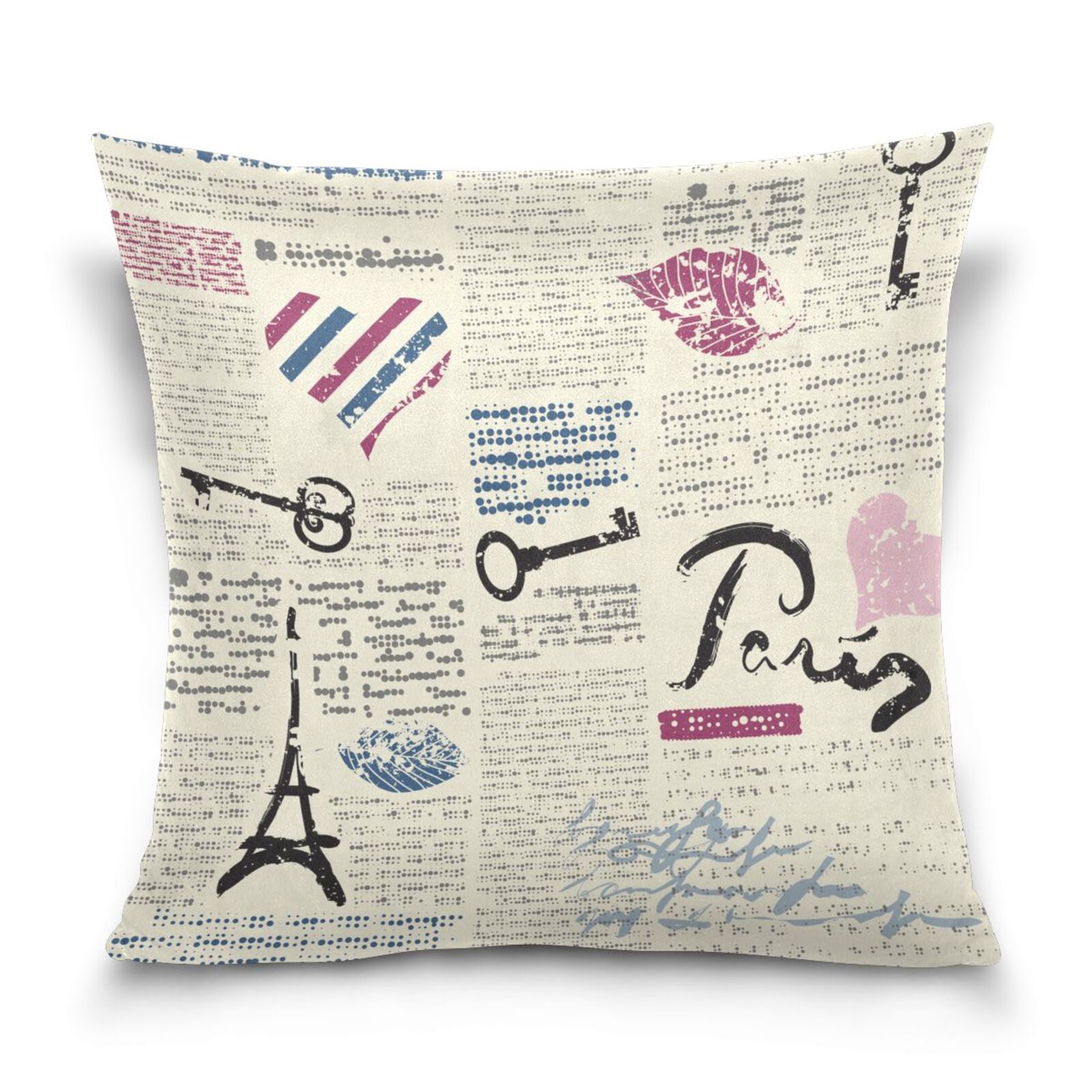 Retro Posters Square Throw Pillow Covers Couch Decorative Pillow Cases ...