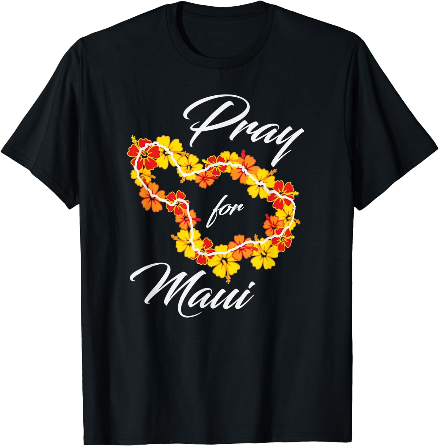 Retro Pray For Maui, Support Hawaii Floral Strong Women, Men T-Shirt ...