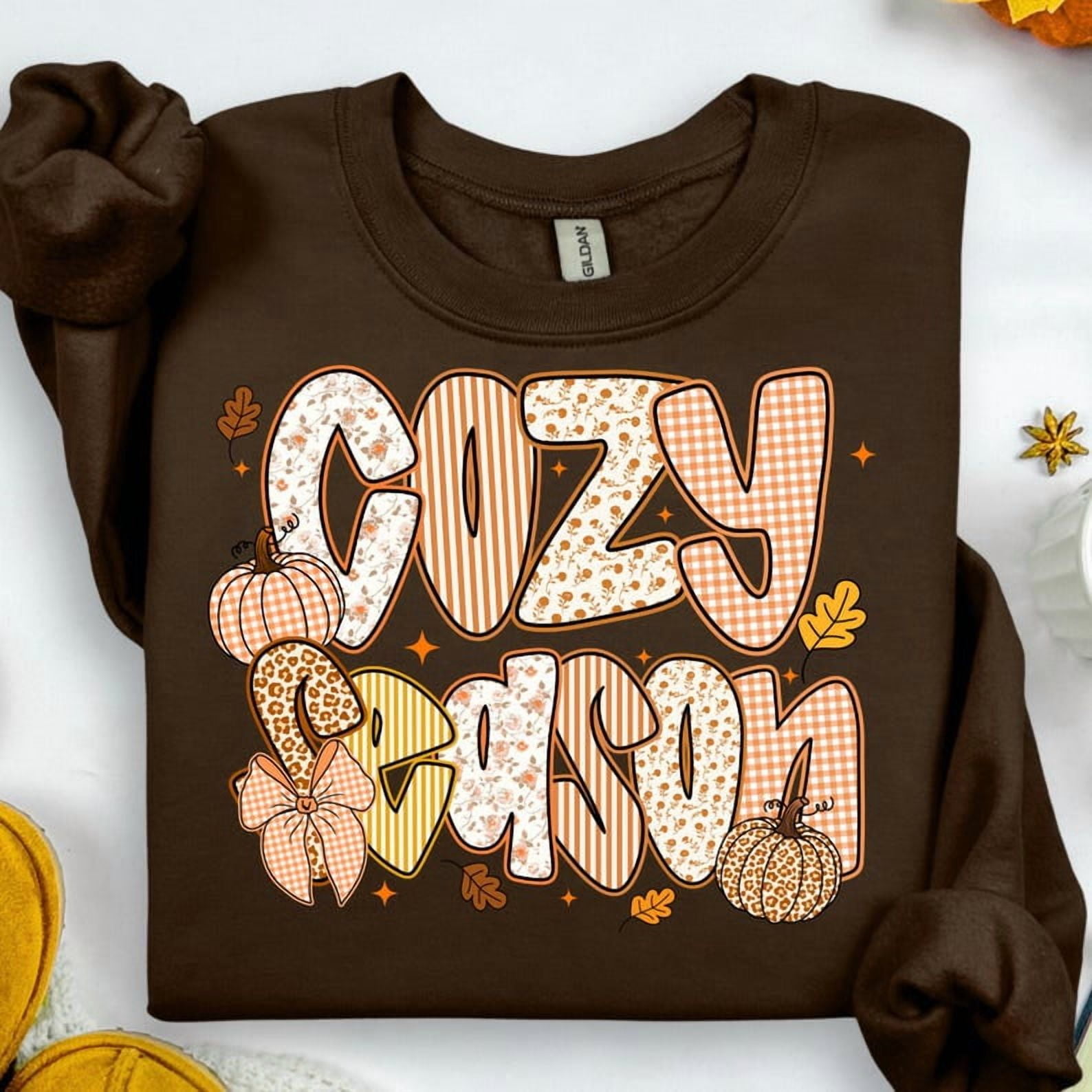 Retro Preppy Fall Floral Alphabet Sweatshirt | Coquette Aesthetic Font ...