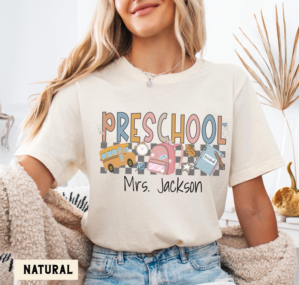Retro Preschool Preschool Teacher Back to School Teacher Team Shirts ...