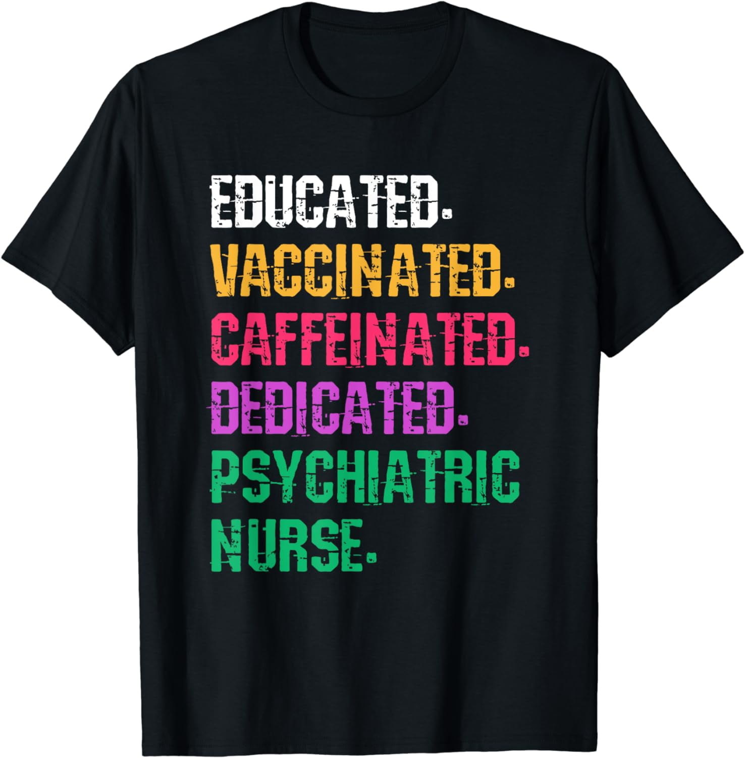Retro Psych Nurse Psychiatric Nursing Mental Health Nurses T-Shirt ...
