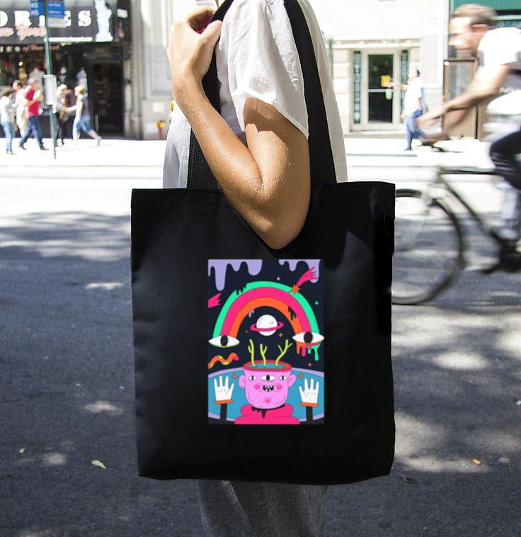 Retro Psychedelic Swirl Trippy Groovy Artwork Tote Bags - Walmart.com
