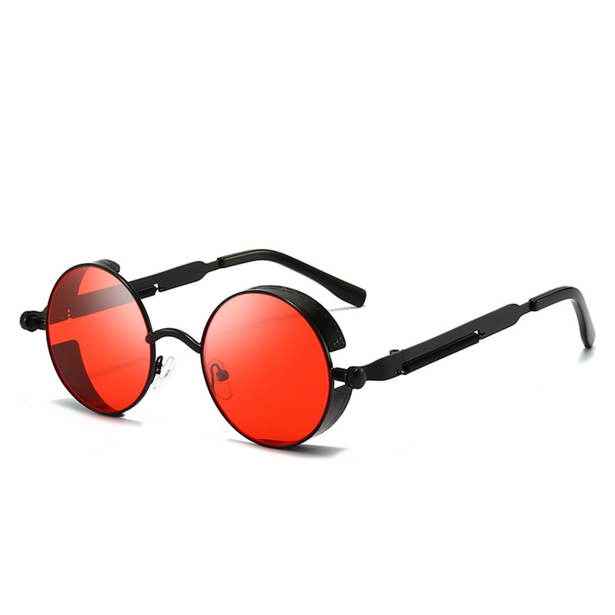 Retro Punk Sunglasses round Reflective Glasses Sunglasses for Men and ...