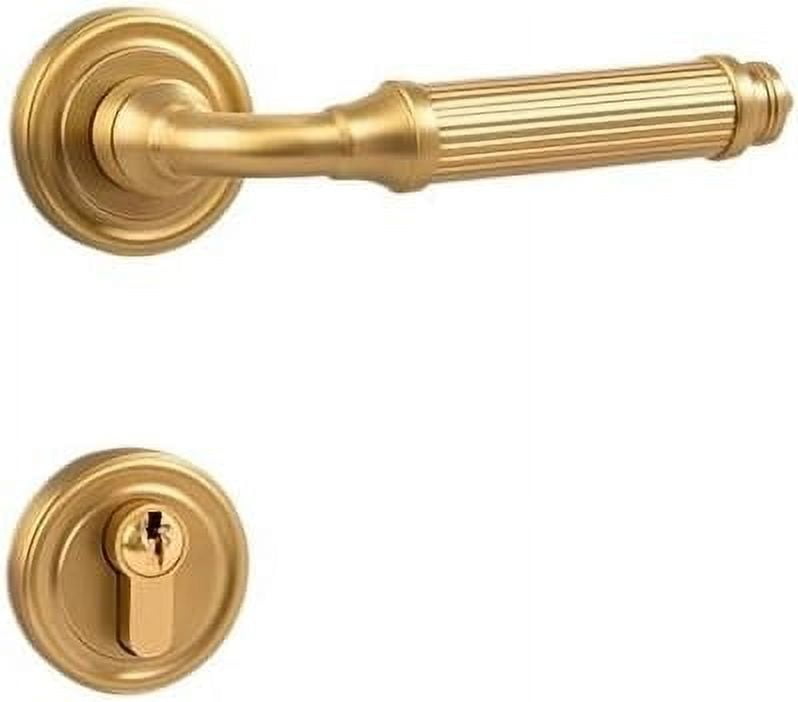 Retro Pure Copper French Door Lock American Bedroom Magnetic Silent ...
