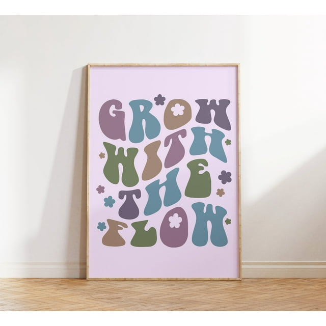 Retro Quote Wall Print, Retro Wall Art, Digital Print, Motivational ...