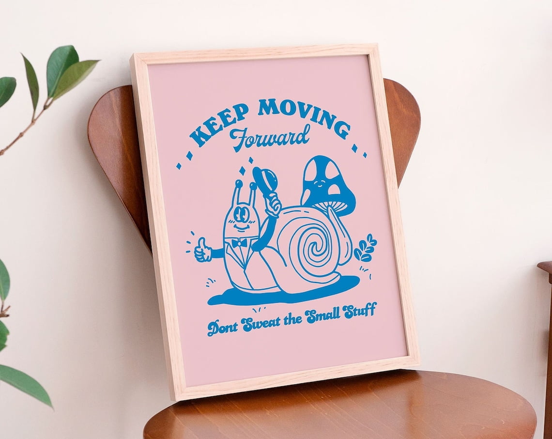 Retro Quote Wall Print, Wall Art Illustration, A3 A4 A2 Wall Decor Gift ...
