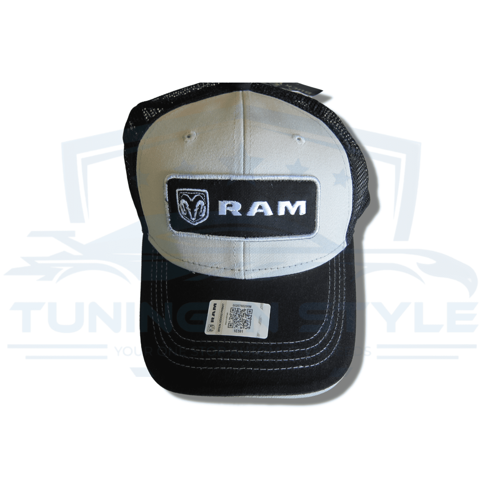 Retro RAM Head Emblem Embroidered Logo Baseball Cap Black Official ...