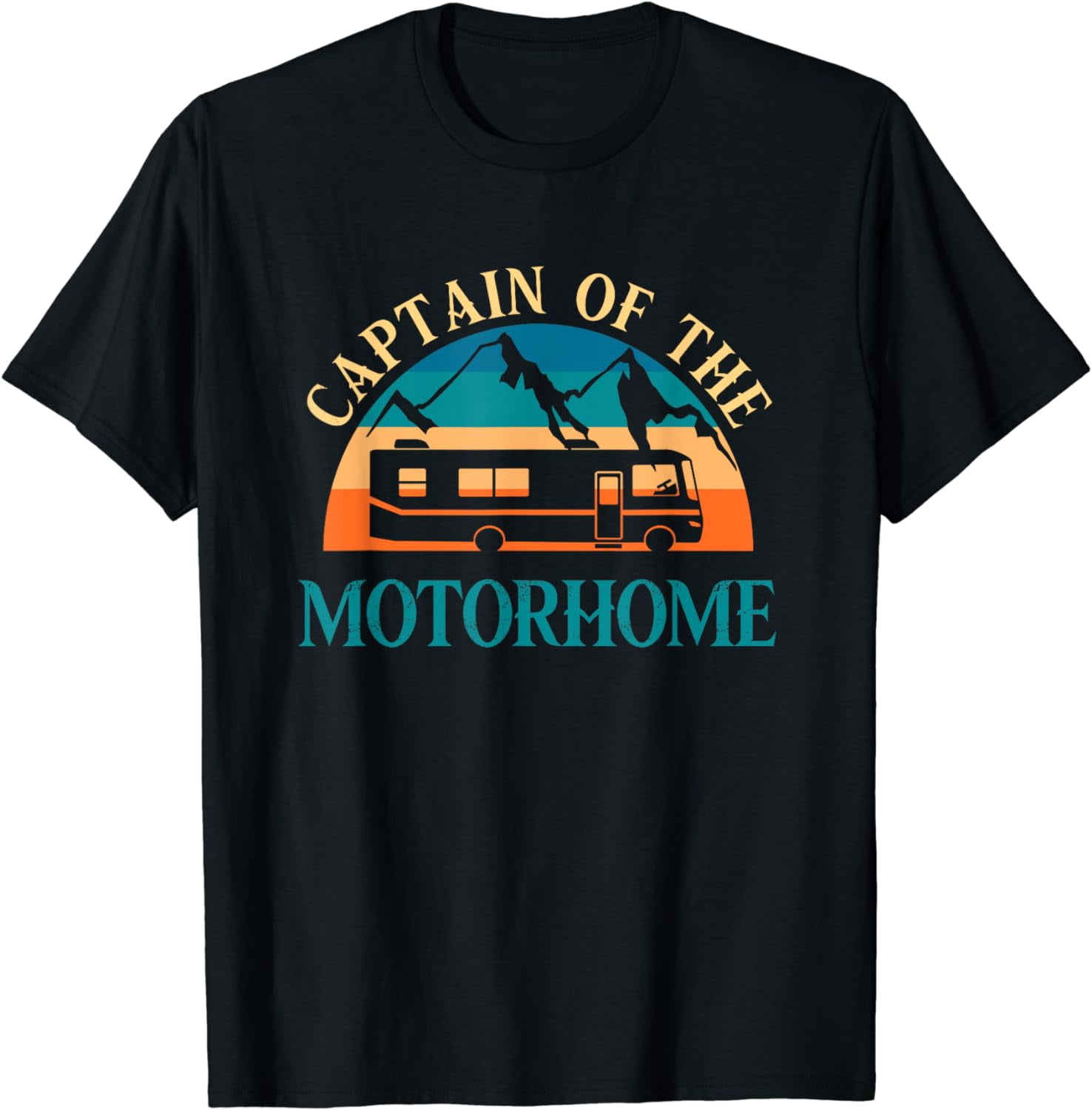 Retro RV Camping Captain Of The Motorhome Camper T-Shirt - Walmart.com