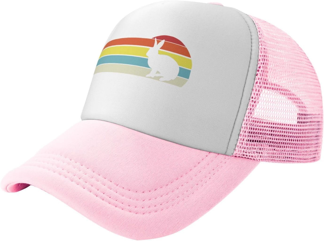 Retro Rabbit Trucker Hat - Snapback Hat,Baseball Cap for Men Women ...