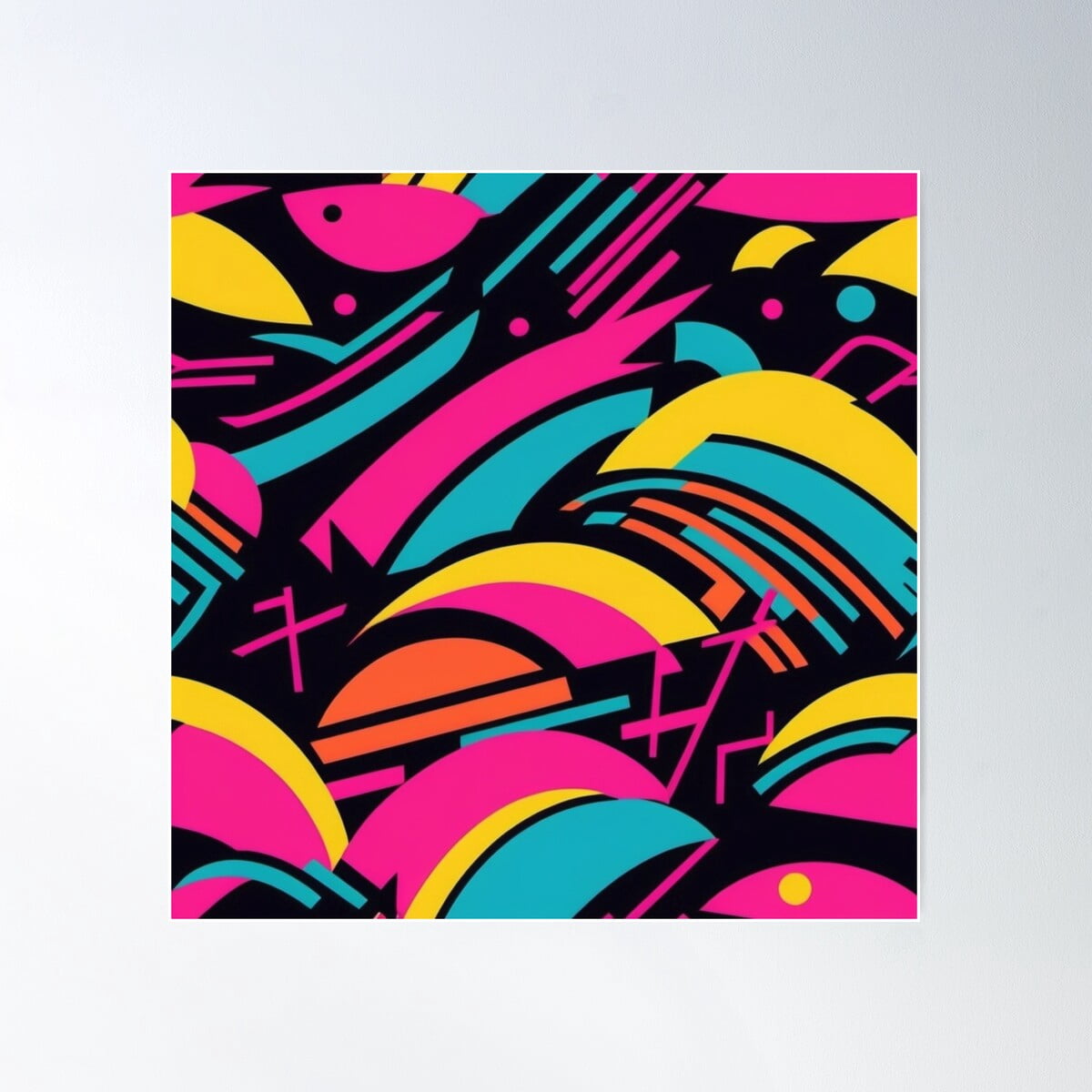 Retro Radiance Poster Wall Art, Modern Wall Decor For Living Room ...