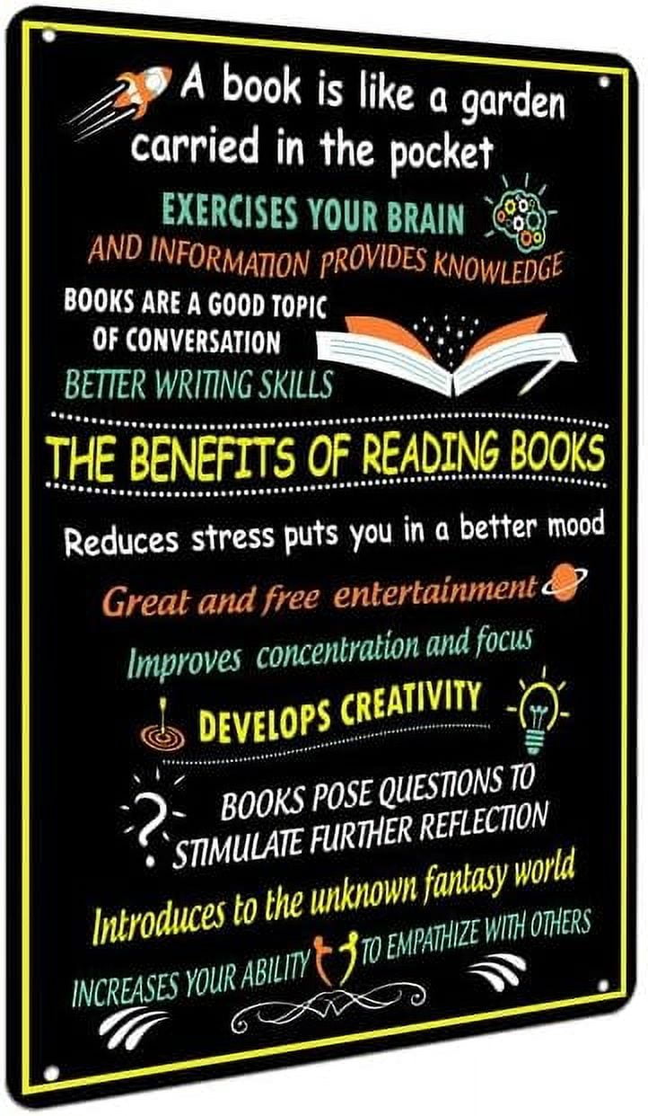 Retro Reading Sign a Book Is like a Garden Carried in the Pocket Book ...