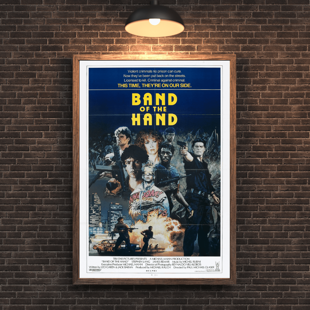Retro Rebellion Band of the Hand Movie Poster - 80s Action Flick ...