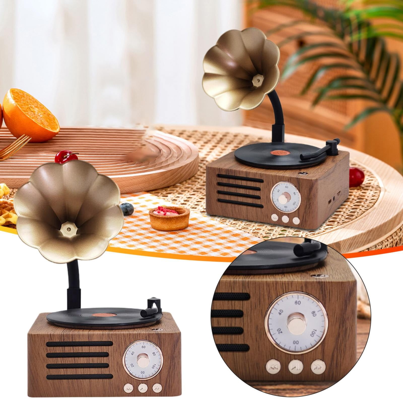Retro Record Player Shaped Bluetooth Speaker Vintage Record Player With ...
