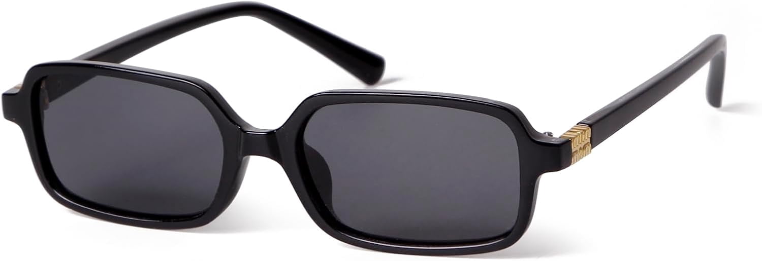 Retro Rectangular Sunglasses for Women Small Vintage Fashion Cute ...
