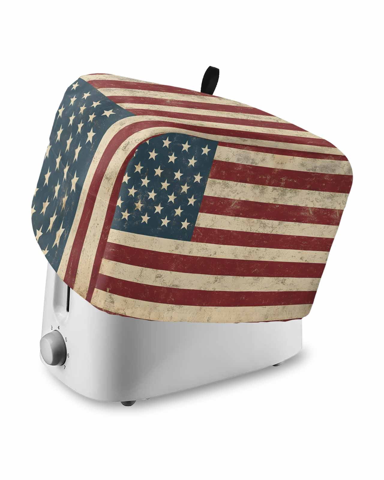 Retro Red Blue American Flag Toaster Cover 4 Slice, Large Kitchen ...